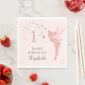Pink Tinker Bell Girl Birthday Napkins | Zazzle
