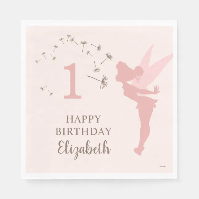 Pink Tinker Bell Girl Birthday Napkins | Zazzle