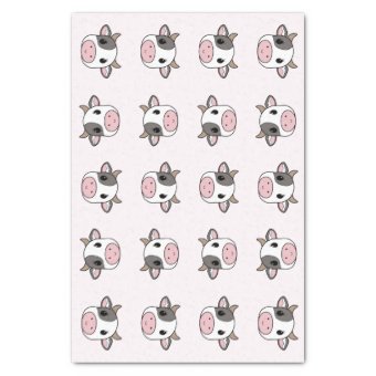 Pink Tissue Paper with Cute Cow pattern | Zazzle