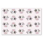 Pink Tissue Paper with Cute Cow pattern | Zazzle