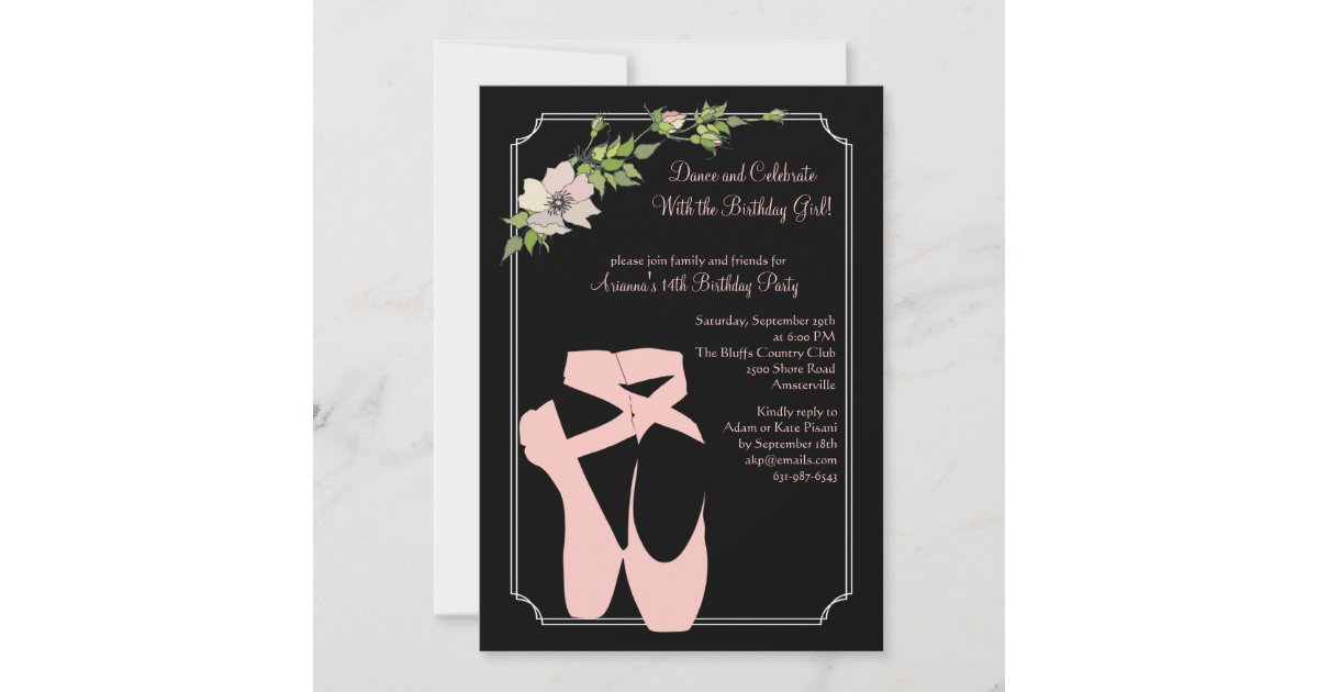 Pink Toe Shoes Invitation | Zazzle
