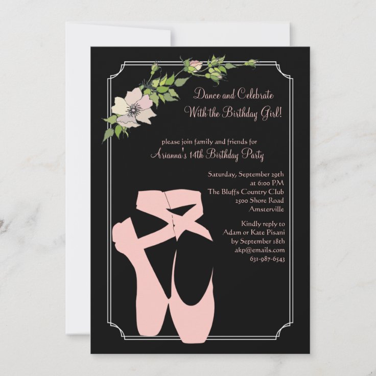 Pink Toe Shoes Invitation | Zazzle