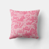 Pink Toile Throw Pillow | Zazzle