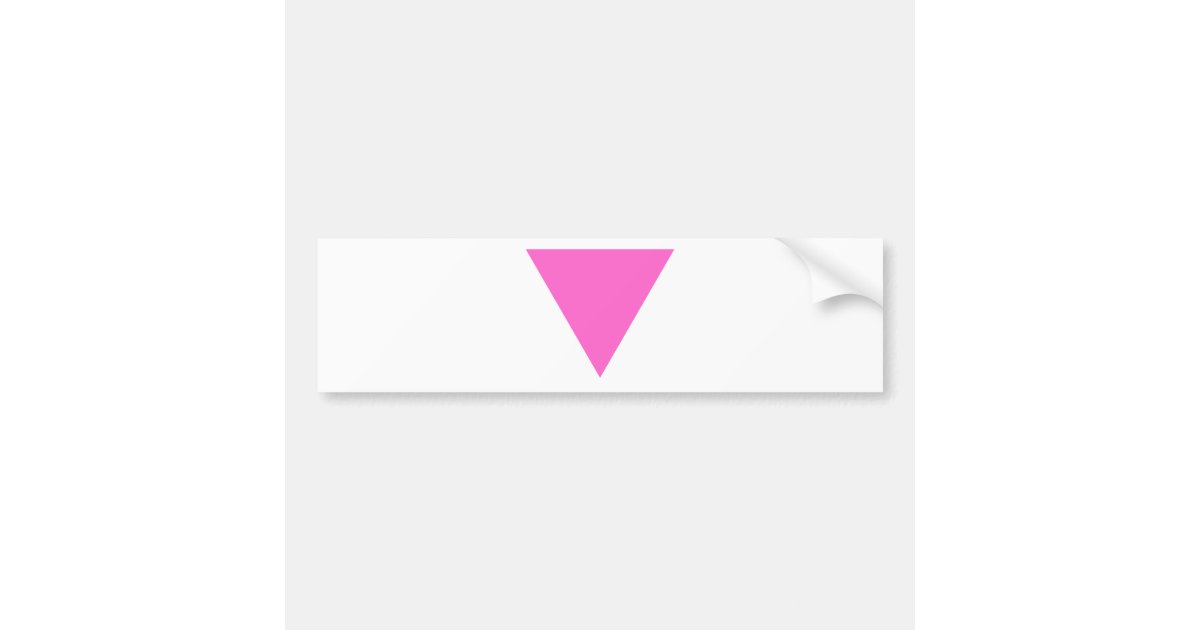 Pink Triangle Bumper Sticker | Zazzle