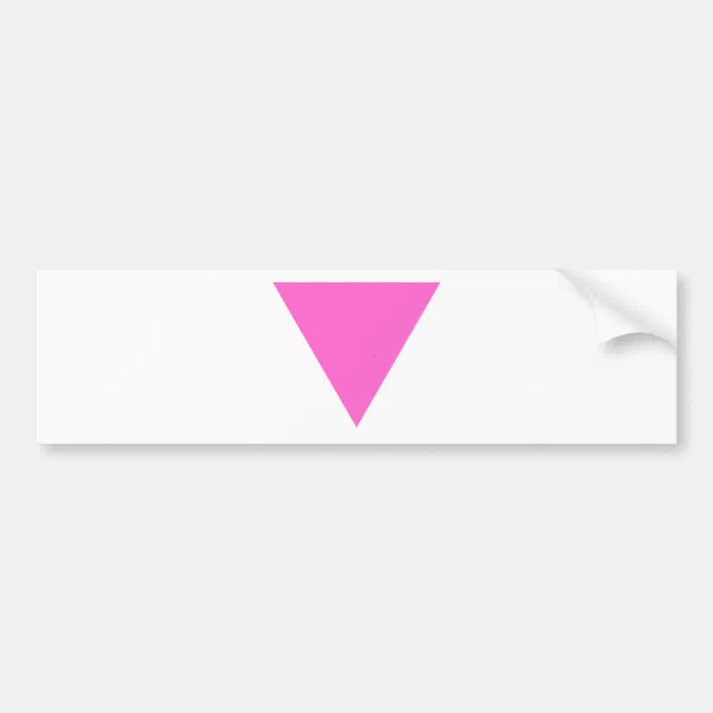 Pink Triangle Bumper Sticker | Zazzle