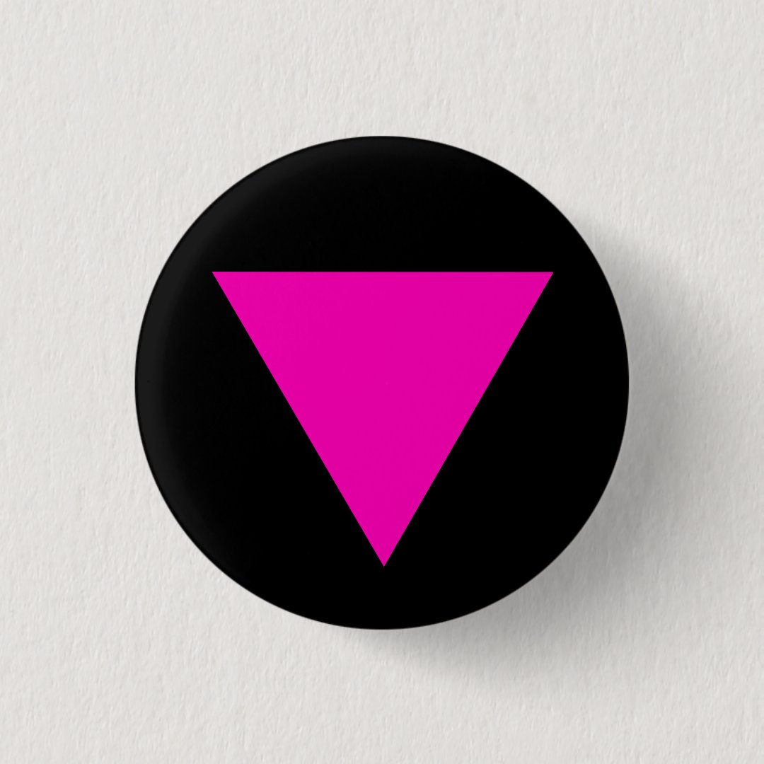 "PINK TRIANGLE" GAY PRIDE 1.25-inch Pinback Button | Zazzle