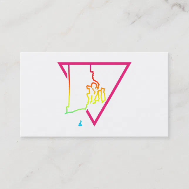 pink triangle rhode island business card | Zazzle