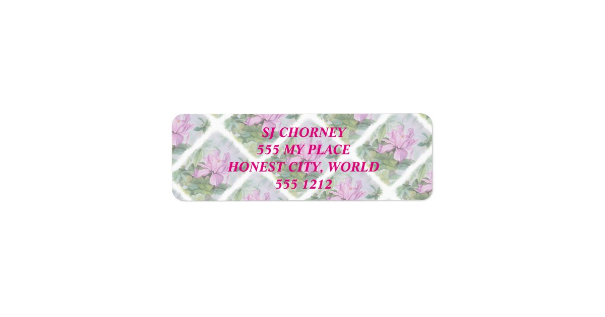 PINK TROPICAL ORCHID RETURN ADDRESS LABELS | Zazzle