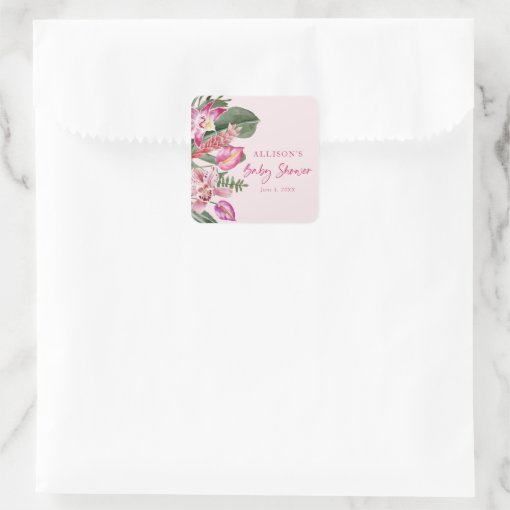 Pink Tropical Sticker | Zazzle