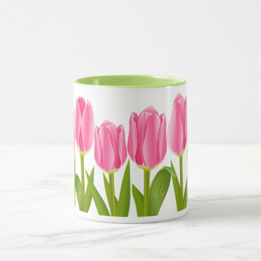 Pink tulip coffee mug | Zazzle