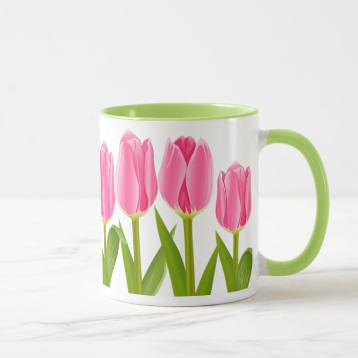 Pink tulip coffee mug | Zazzle