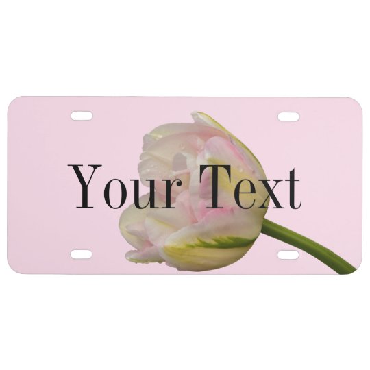 Pink Tulip Custom Front License Plate | Zazzle.com