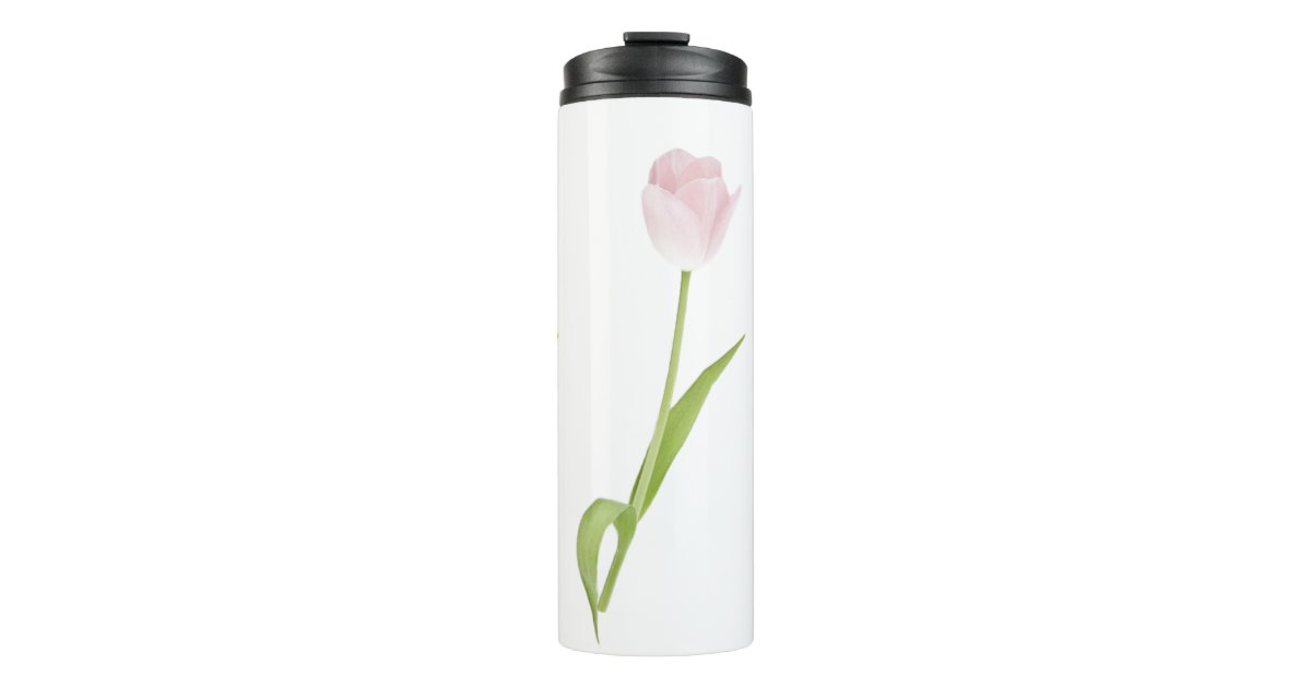 Pink Tulip Flower Thermal Tumbler | Zazzle
