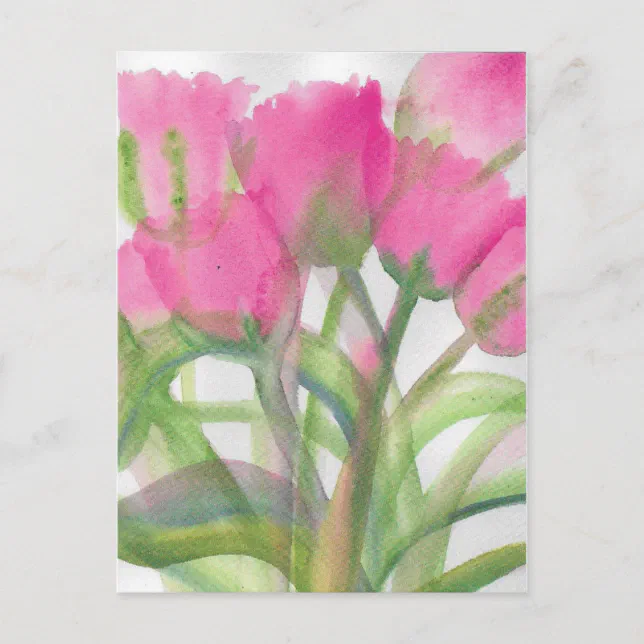 Pink Tulip Postcard | Zazzle