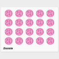 Pink Twenty 20th Twentieth Birthday Party Favor Classic Round Sticker ...