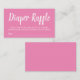 Pink Typography Diaper Raffle Enclosure Card | Zazzle