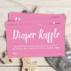 Pink Typography Diaper Raffle Enclosure Card | Zazzle