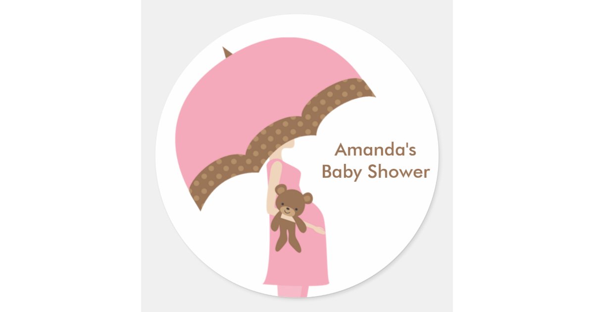 Pink Umbrella Stickers | Zazzle