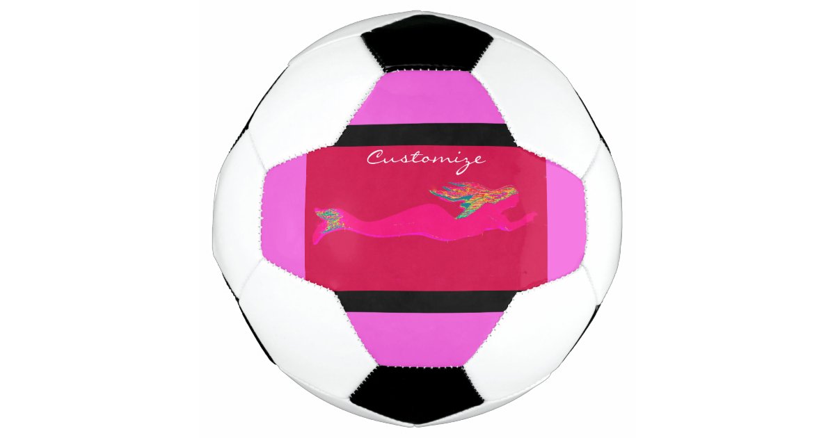pink underwater mermaid soccer ball | Zazzle
