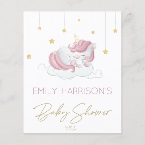 Pink Unicorn Stars Baby Shower Purse Game | Zazzle