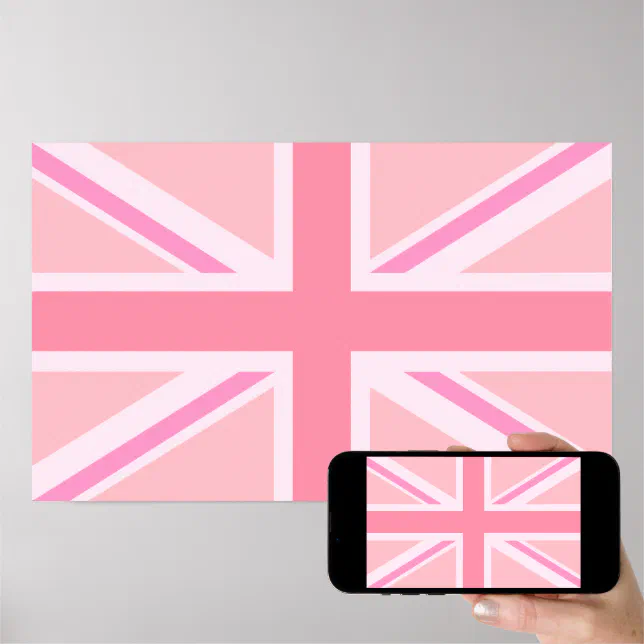 Pink Union Jack/Flag Poster | Zazzle
