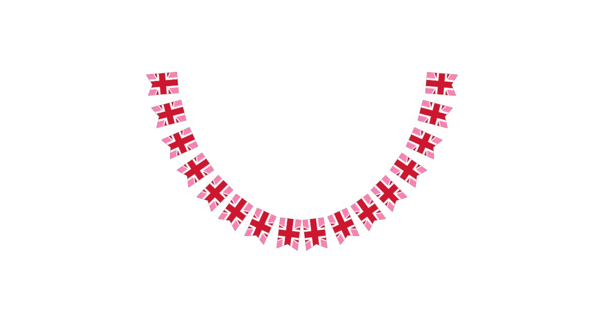 Pink United Kingdom flag banner | Zazzle