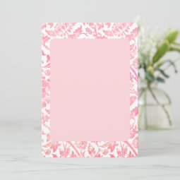 Pink vintage floral blank invitation template | Zazzle
