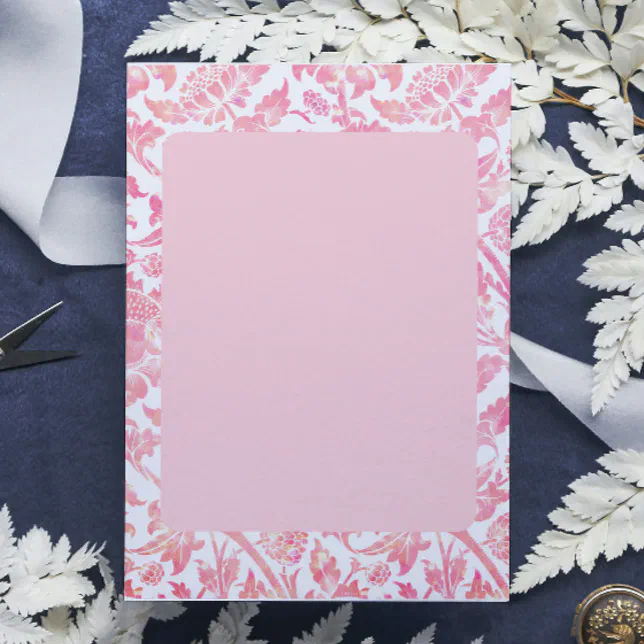 Pink vintage floral blank invitation template | Zazzle