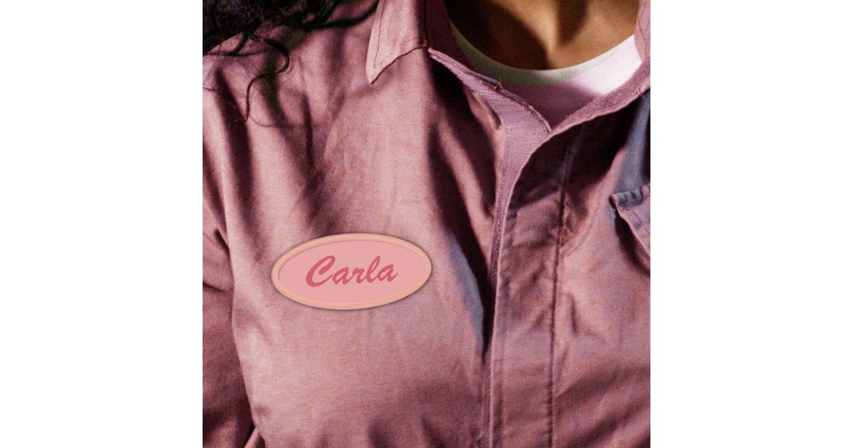 Pink Vintage Mechanic Name Template Patch | Zazzle