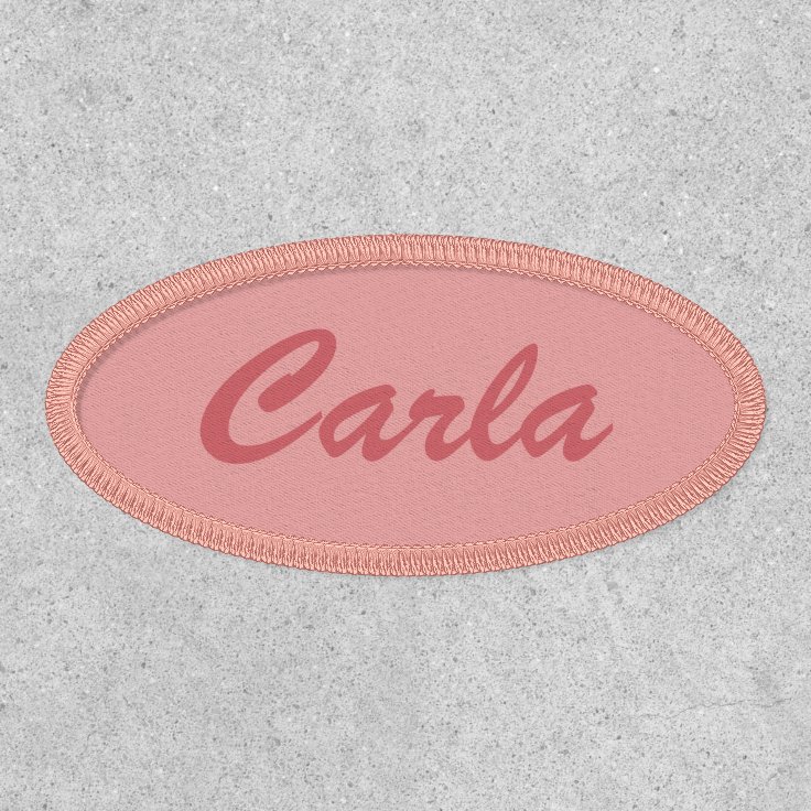 Pink Vintage Mechanic Name Template Patch | Zazzle