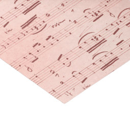 Pink Vintage Musical Notes Tissue Paper | Zazzle