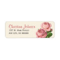 Pink Vintage Roses Floral Return Address Labels | Zazzle