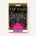 Pink VIP Pass Hollywood Red Carpet Birthday Badge | Zazzle