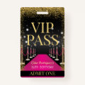 Pink VIP Pass Hollywood Red Carpet Birthday Badge | Zazzle