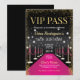 Pink VIP Pass Hollywood Red Carpet Birthday Invitation | Zazzle