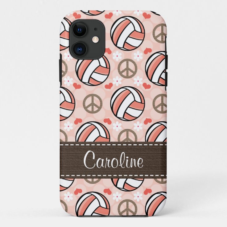 Pink Volleyball Case-Mate iPhone Case | Zazzle
