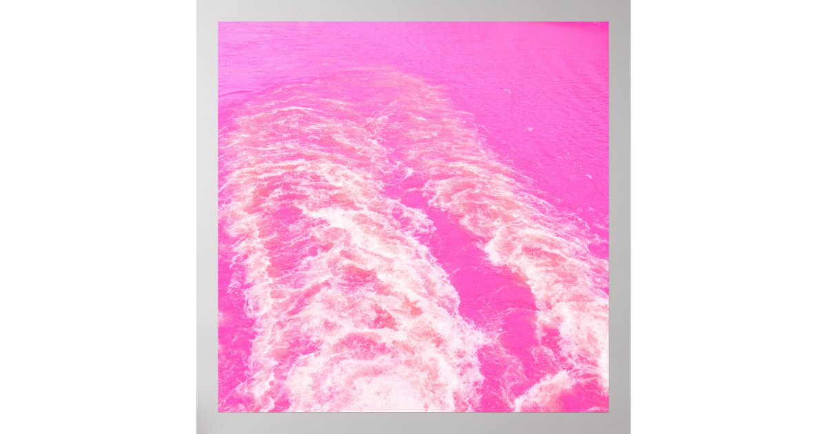 Pink water art poster | Zazzle
