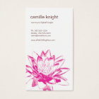 Pink Water Lily Business Card | Zazzle.com