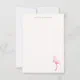 Pink Watercolor Flamingo Note Card | Zazzle