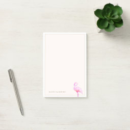 Pink Watercolor Flamingo Notepad | Zazzle