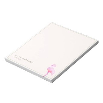Pink Watercolor Flamingo Notepad | Zazzle
