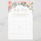 Pink Watercolor Floral Baby Shower Bingo Game | Zazzle