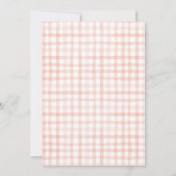 Pink Watercolor Gingham Girl Baby Shower Invitation | Zazzle
