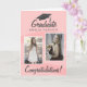 Pink Watercolor Graduate Congratulations 2 Photo Card | Zazzle