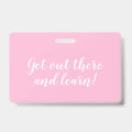 Pink Watercolor Homeschool Educator ID Badge | Zazzle