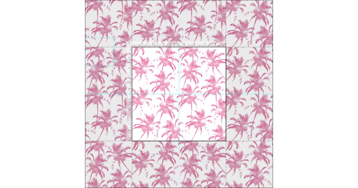 Pink watercolor modern palm tree pattern fabric | Zazzle