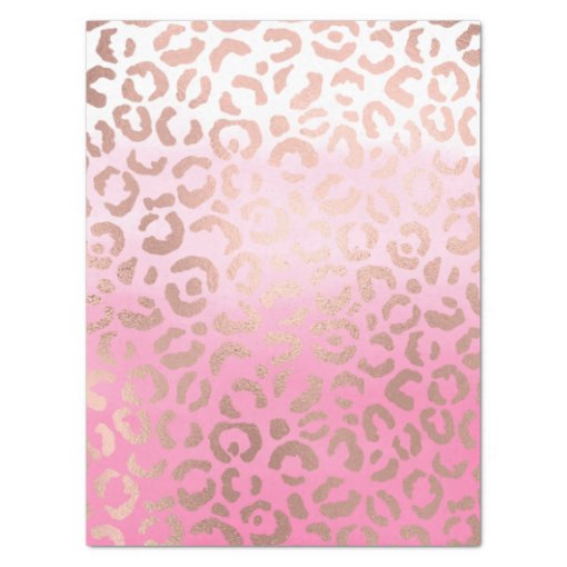 Pink Watercolor Ombre Leopard Print Tissue Paper | Zazzle