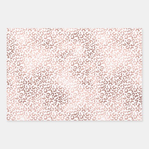 Pink Watercolor Ombre Leopard Print Wrapping Paper Sheets | Zazzle