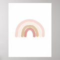 Pink Watercolor Rainbow Nursery Poster | Zazzle
