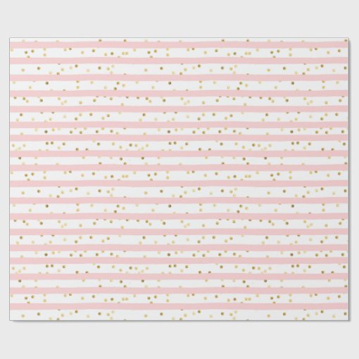 Pink Watercolor Stripes Wrapping Paper | Zazzle